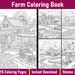 Farm Coloring Book Volume 2 | Farm Coloring Pages Printable | Grayscale ...
