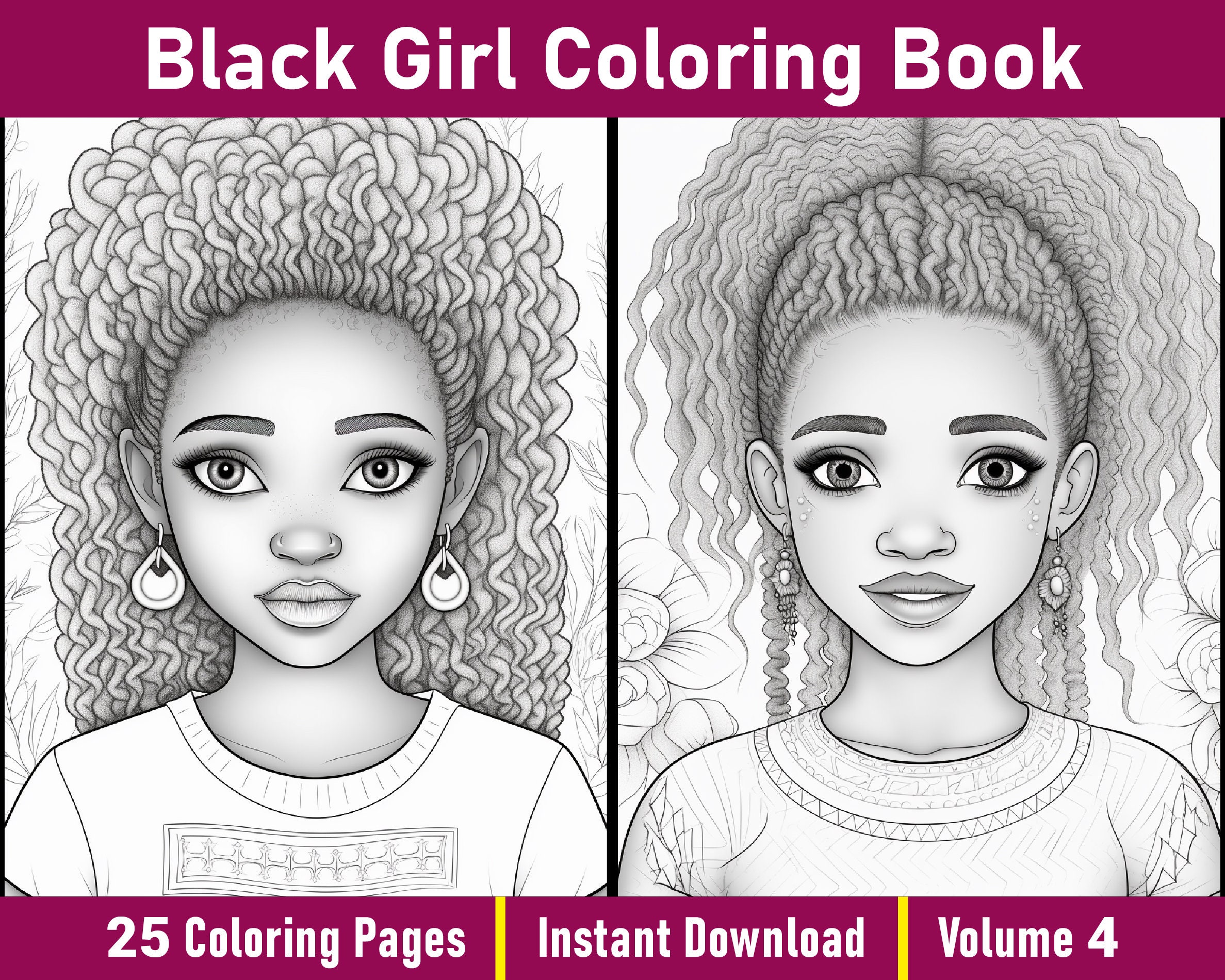 Black Girl Coloring Book V-4 Baby Coloring Pages African Girl Colouring ...