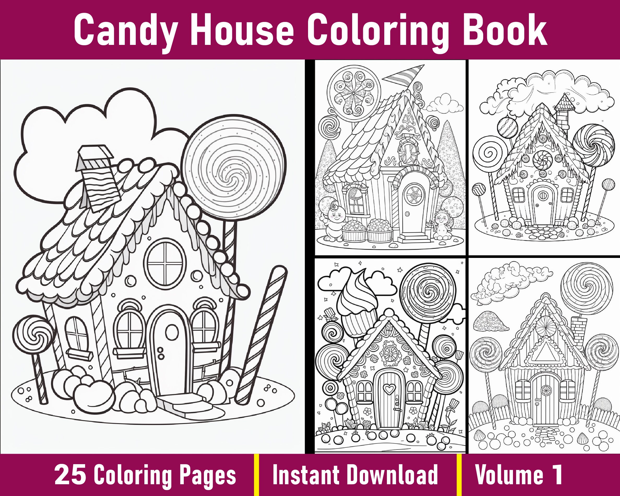Candy House Coloring Pages