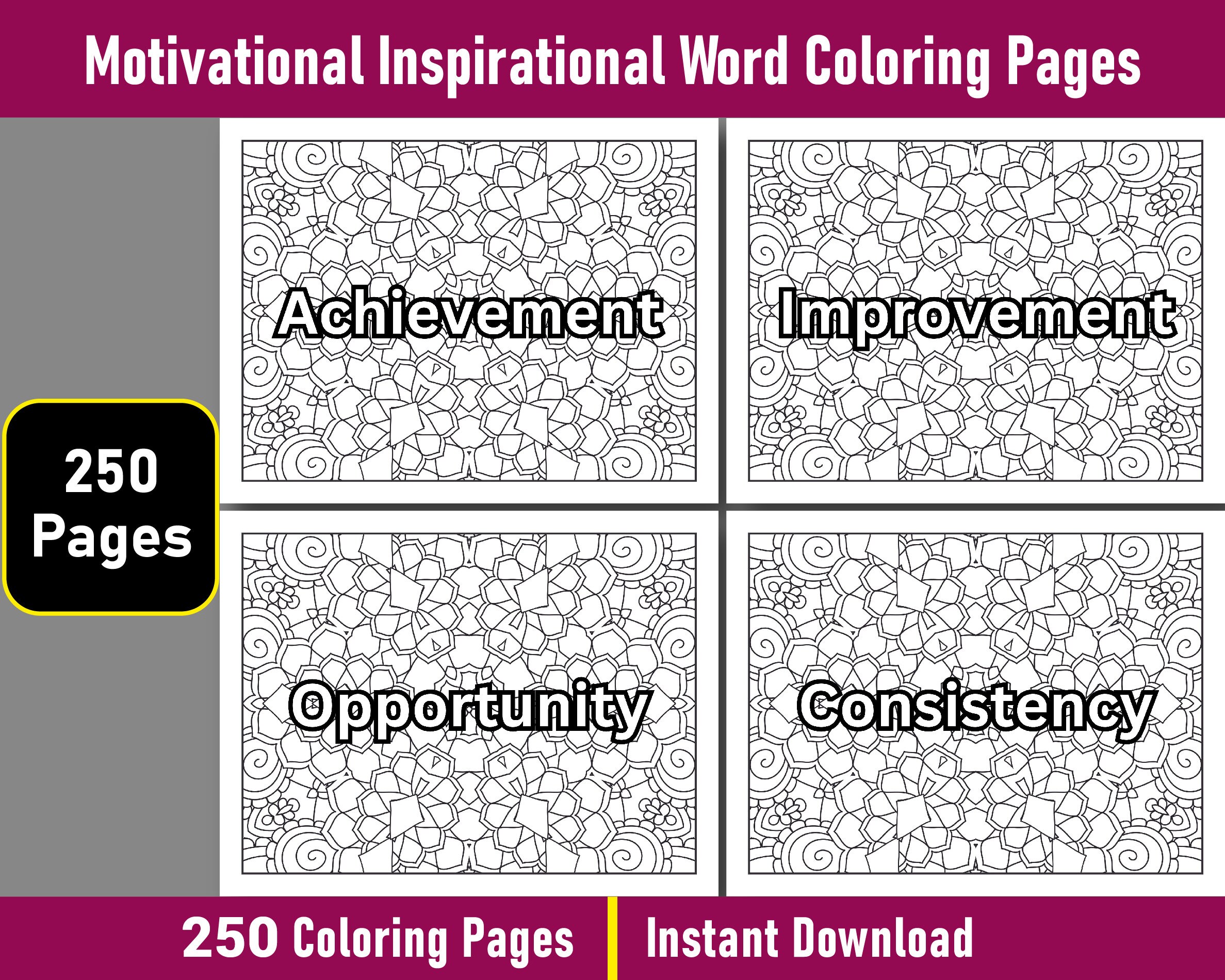 250 Motivational Quotes Coloring Pages | Inspirational Quotes Coloring ...