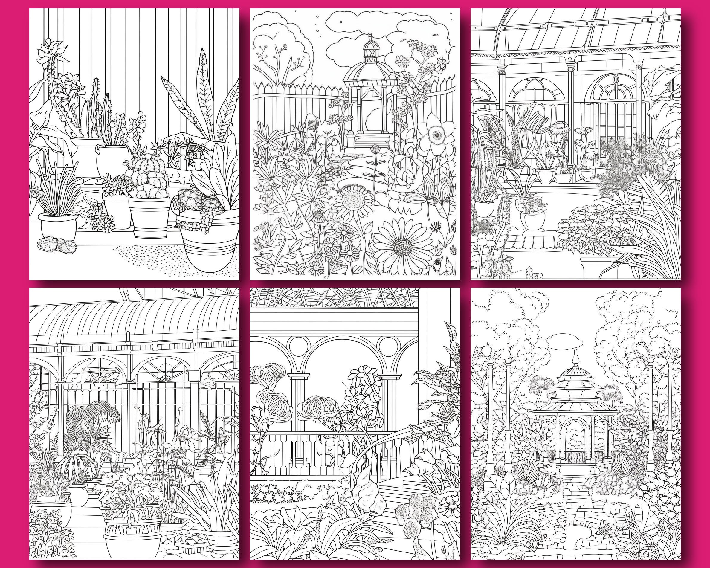 Botanical Garden Coloring Book, Volume 3 | 30 Printable Pages (PDF) - Etsy