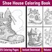 Shoe House Coloring Book | 25 Printable Fantasy Pages (PDF) - Etsy