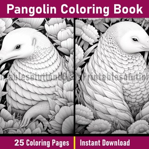 Pangolin Coloring Book Pages Vol-1 Printable Animal Coloring Pages ...