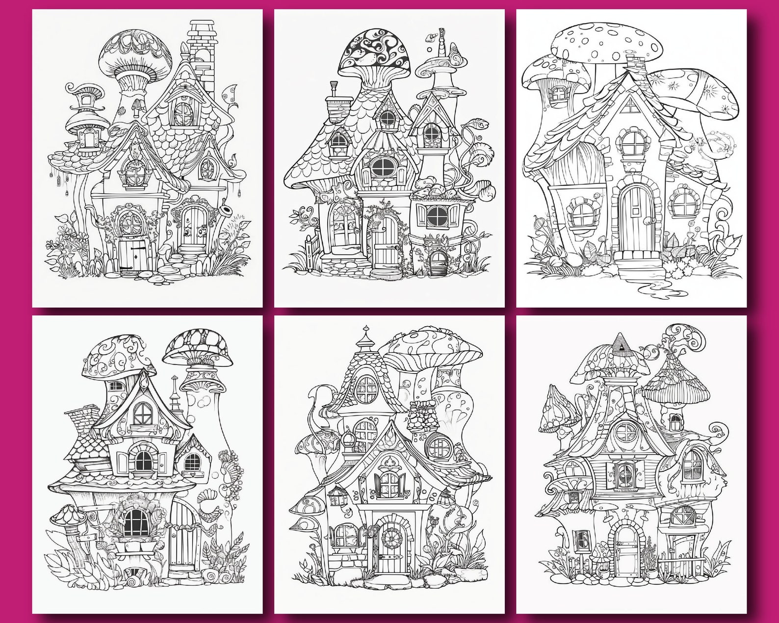 Fairy House Coloring Book Volume 6 | Fairy Houses Coloring Pages ...
