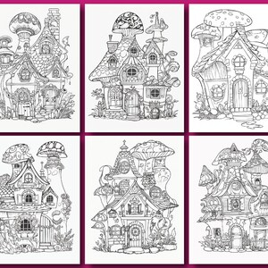 Fairy House Coloring Book Volume 6 | Fairy Houses Coloring Pages ...