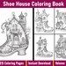 Shoe House Coloring Book Volume 1 | Boot House Colouring Pages | Shoes ...