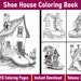Shoe House Coloring Book | Whimsical Boot Homes, Volume 2 (printable ...