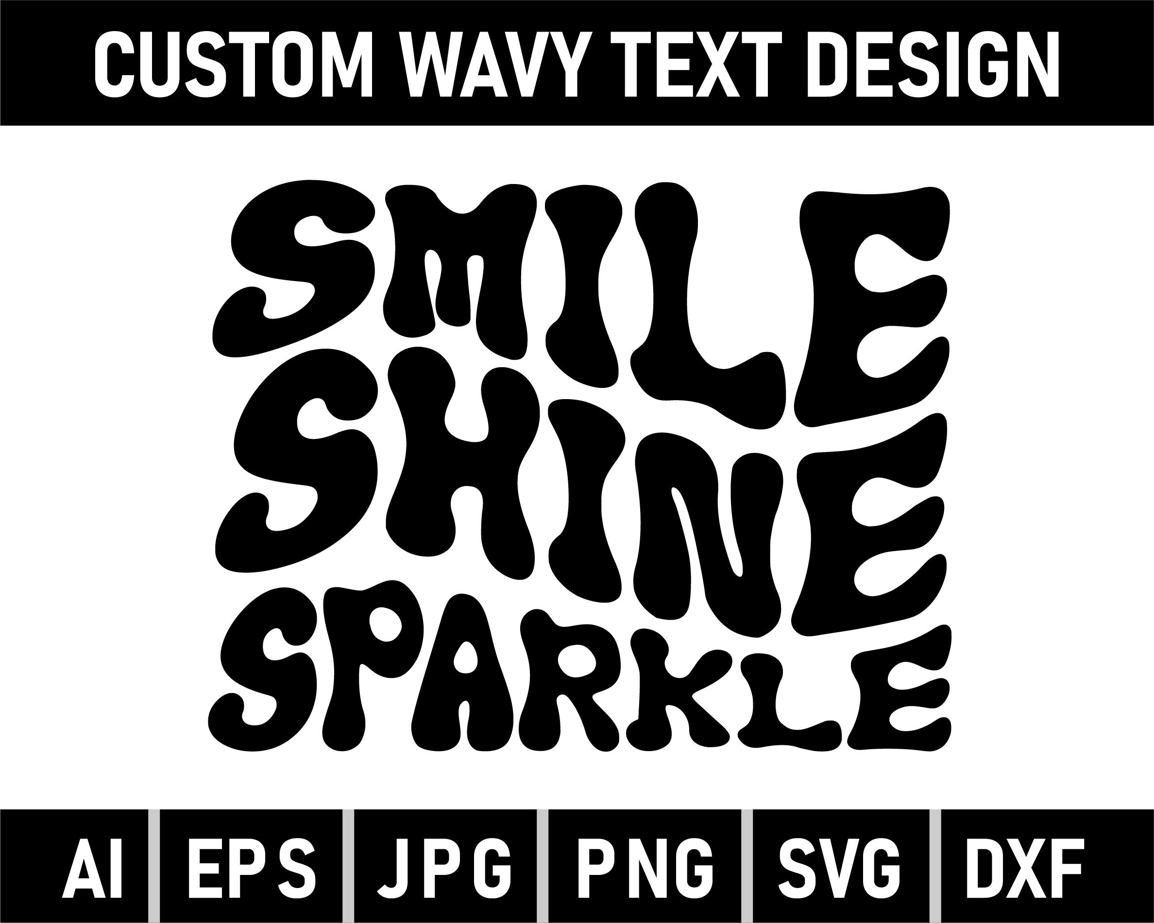 Custom Wavy Text Svg, Custom Wavy Letters Svg, Custom Wavy Font Svg ...