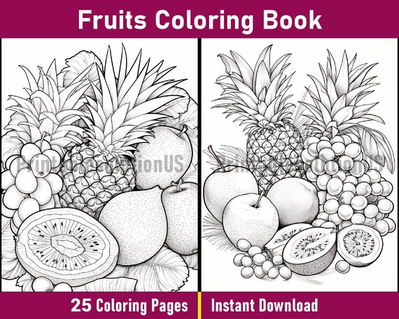 Summer Fruits Coloring Pages Free Printable Summer Coloring Pages