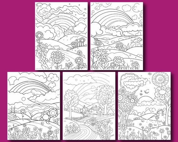Spring Landscape Coloring Pages