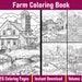 Farm Coloring Book Volume 2 | Farm Coloring Pages Printable | Grayscale ...