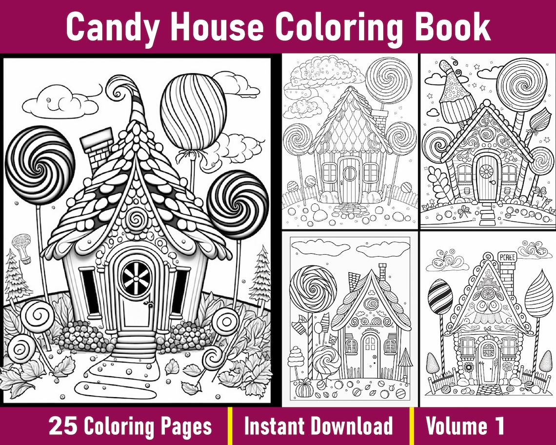 Candy House Coloring Book Volume 1 Digital Colouring Pages Printable ...