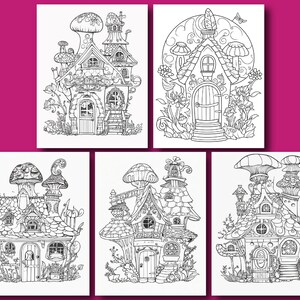 Fairy House Coloring Book Volume 6 | Fairy Houses Coloring Pages ...
