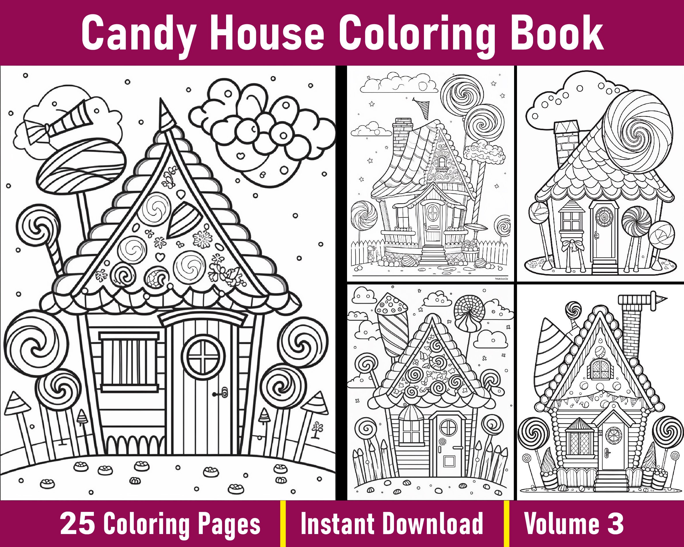 Candy House Coloring Page