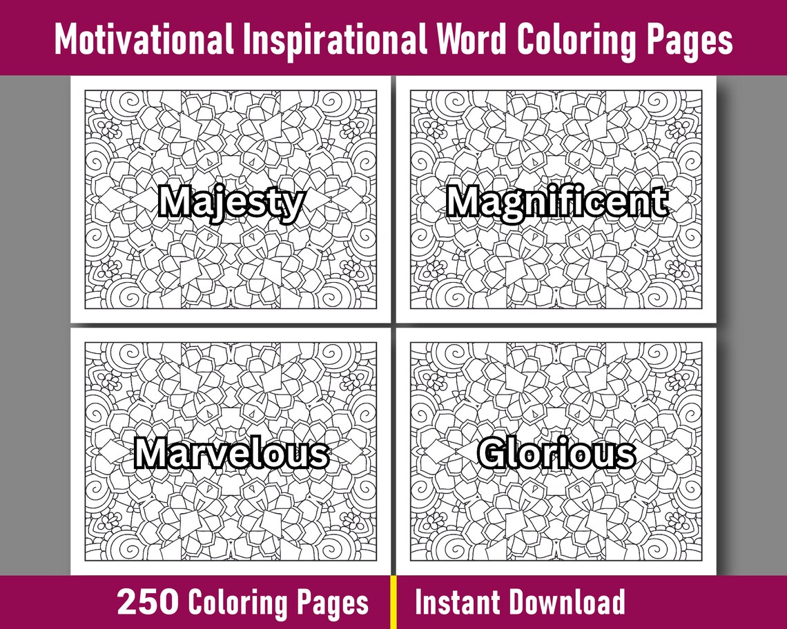 250 Motivational Quotes Coloring Pages | Printable Affirmation Book ...