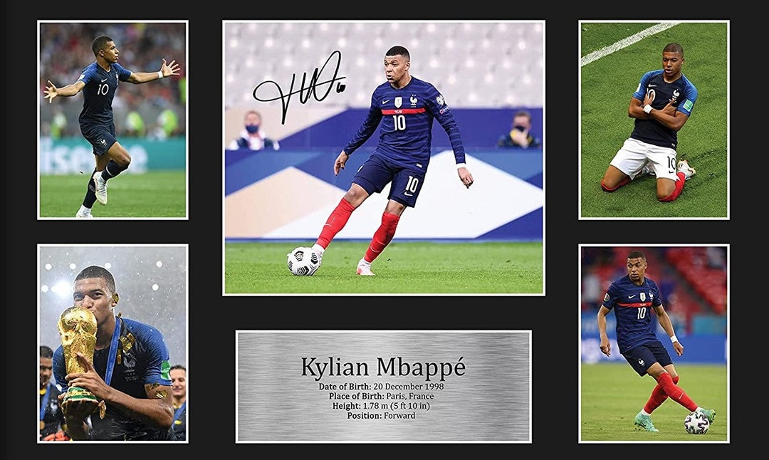 Kylian Mbappe Autographed Presentation Signed Poster A4 - Etsy UK