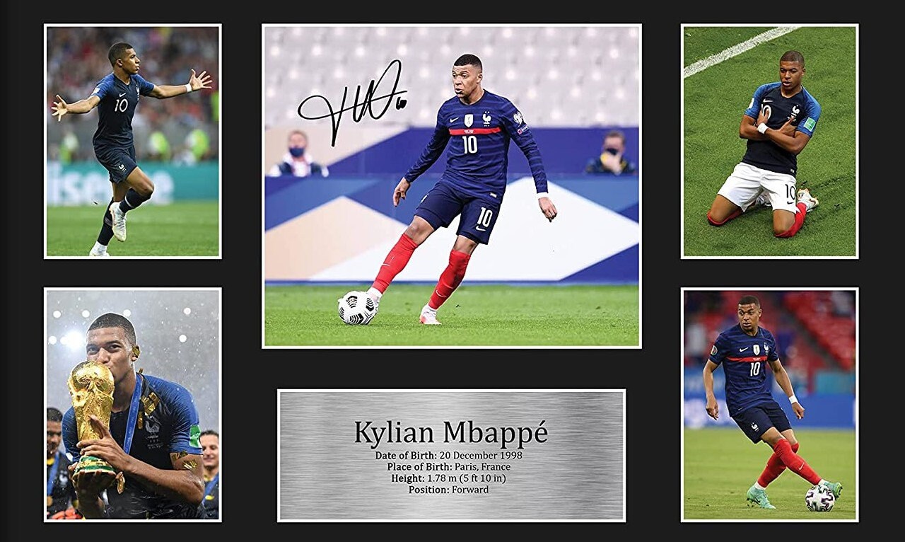 Kylian Mbappe Autographed Presentation Signed Poster A4 - Etsy UK