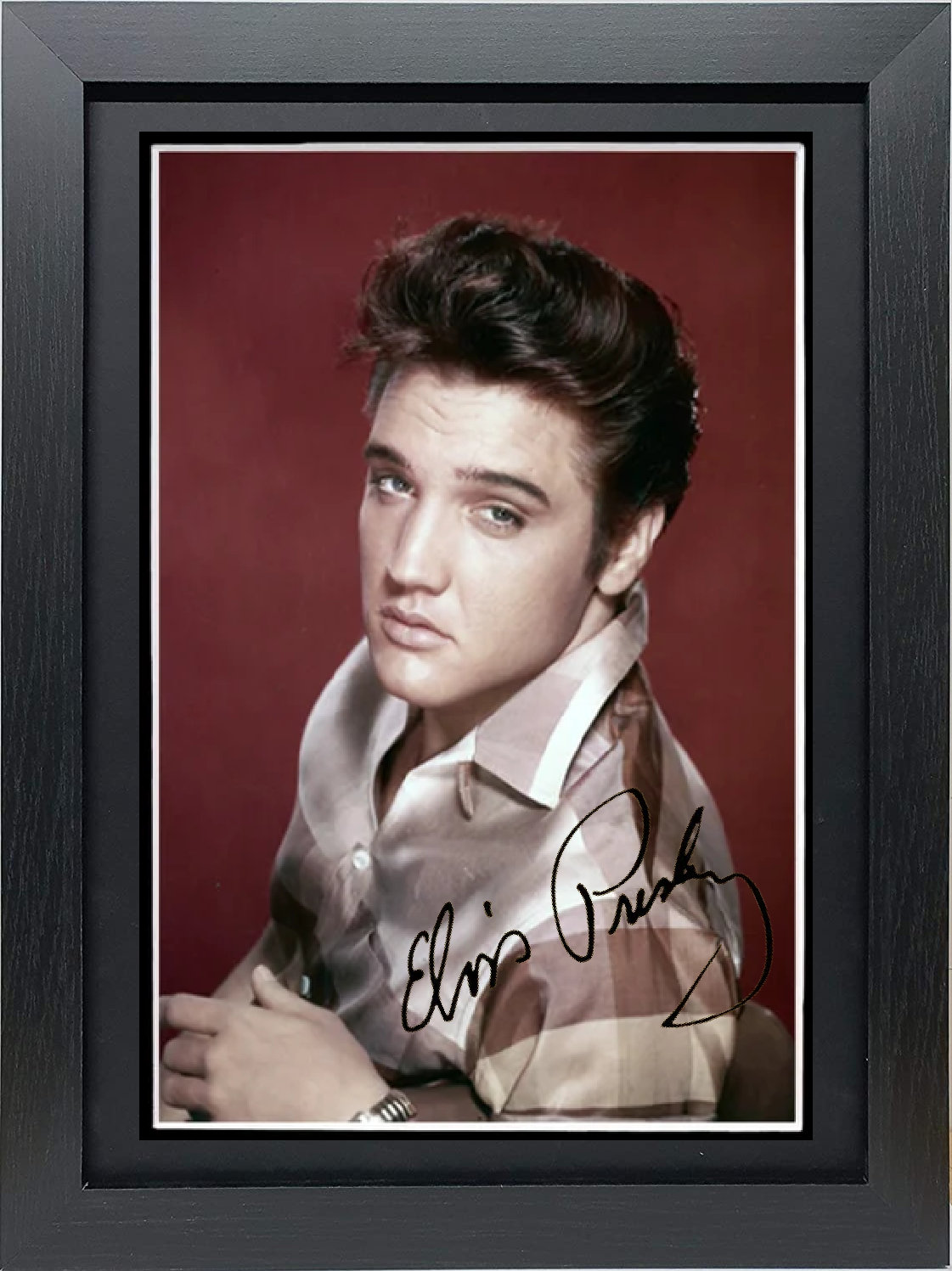 Elvis Autographed Presentation Signed Photo A4 Reprint. Framed - Etsy