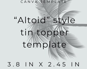 Altoid Tin Template | Altoid Tin Paper Template | Mint Wallet Topper ...