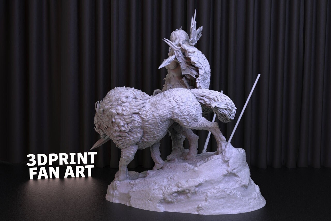 Barbarian and Wolf 3D Print STL File for 3D Printing,3d Digital File ...
