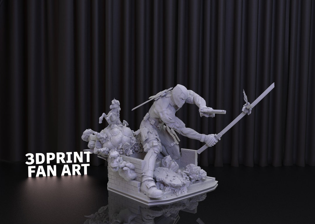 Buy Marvel Deadpool Stl File for 3D Printer Design, Marvel Design, 3D ...