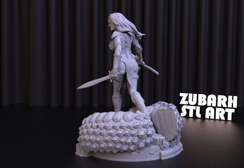 Red Sonja Nsfw 3d Print Stl File For 3d Printing3d Digital File Instant Download Drive Link