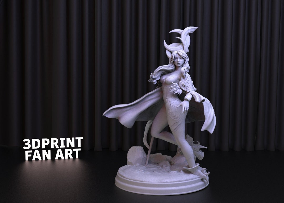 Moon Wizard Sexy Women 3D Print STL File for 3D Printing,3d Digital,instant Download Drive Link ...