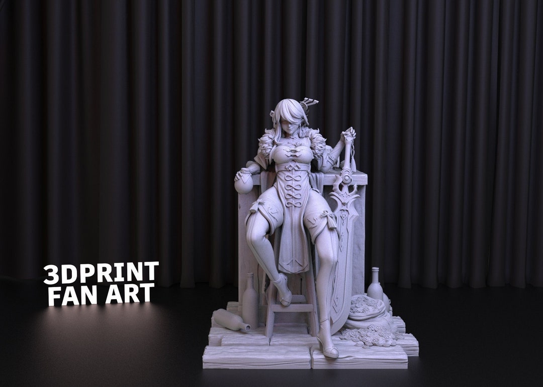 Beidou Anime Character 3D Print STL File for 3D Printing,3d Digital ...