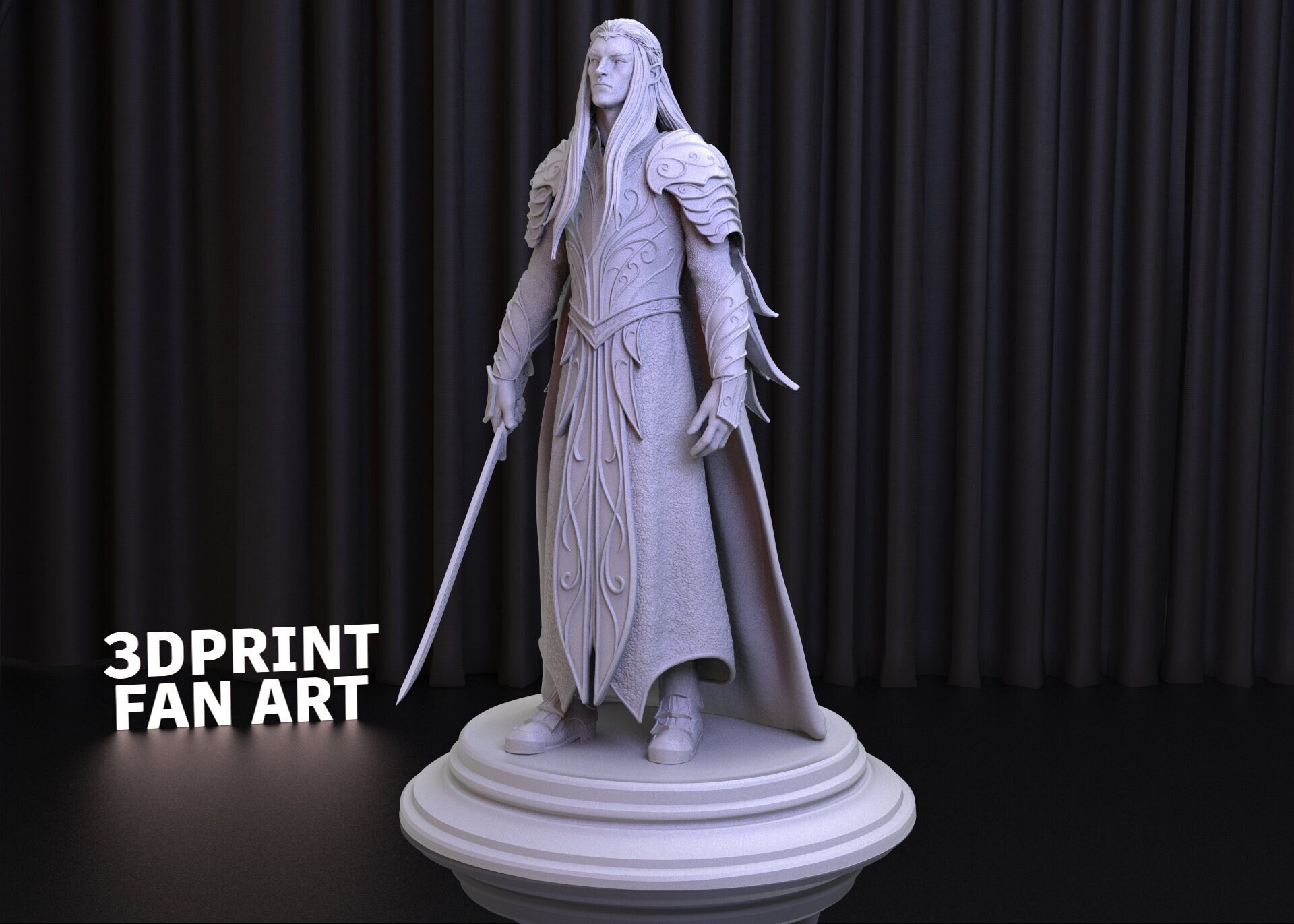 Thraundil Elf LOTR Stl File for 3D Printing,3d Digital File, Stl 3D ...