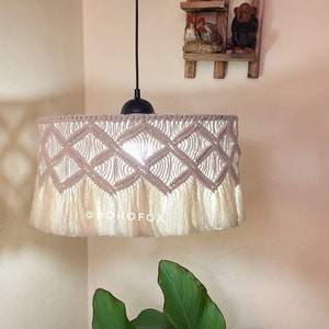 Macrame Lampshade, Boho Light Fixture - Etsy