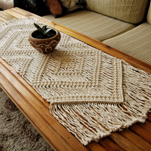 Macrame Table Runner - Etsy