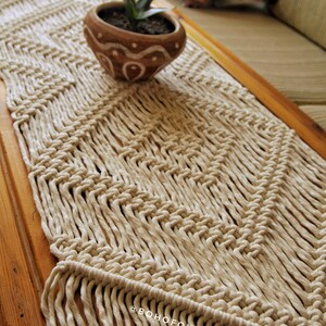 Macrame Table Runner With Long Fringe - Etsy