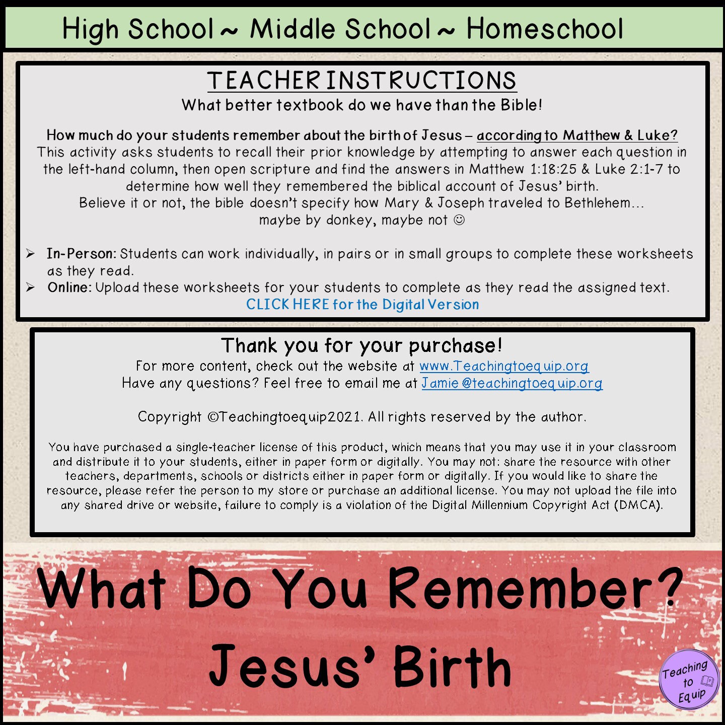 Jesus Birth Bible Trivia Worksheet Activity Christmas - Etsy