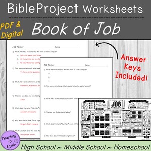 Summary of the Book of Job Bible Summary Overview Activity - Etsy