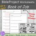 Summary of the Book of Job Bible Summary Overview Activity - Etsy