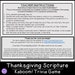 Thanksgiving Bible Verse Trivia Kaboom! Game - Etsy