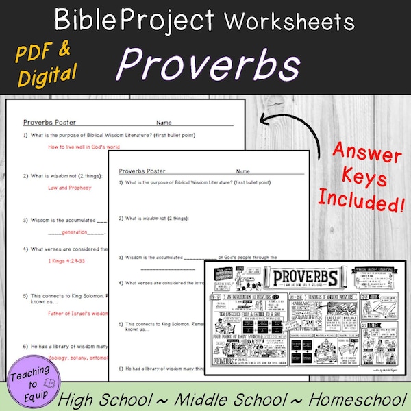 Book of Proverbs - Etsy