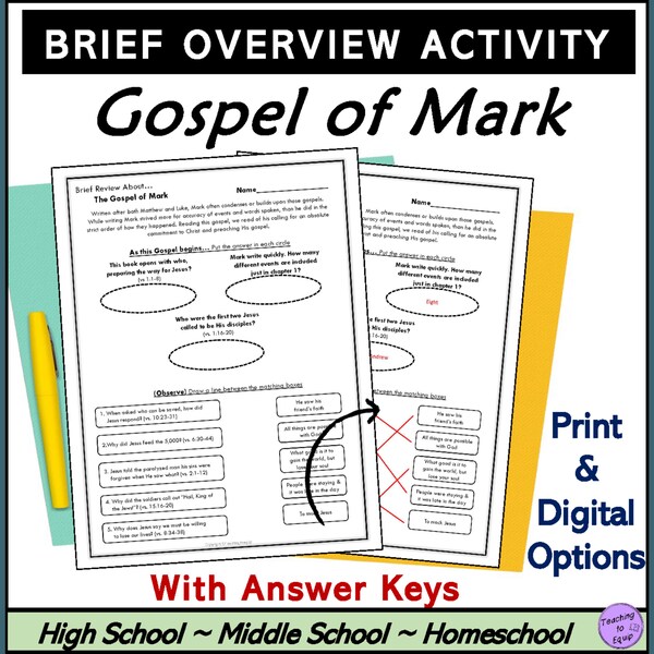 Bible Overview Worksheets - Etsy