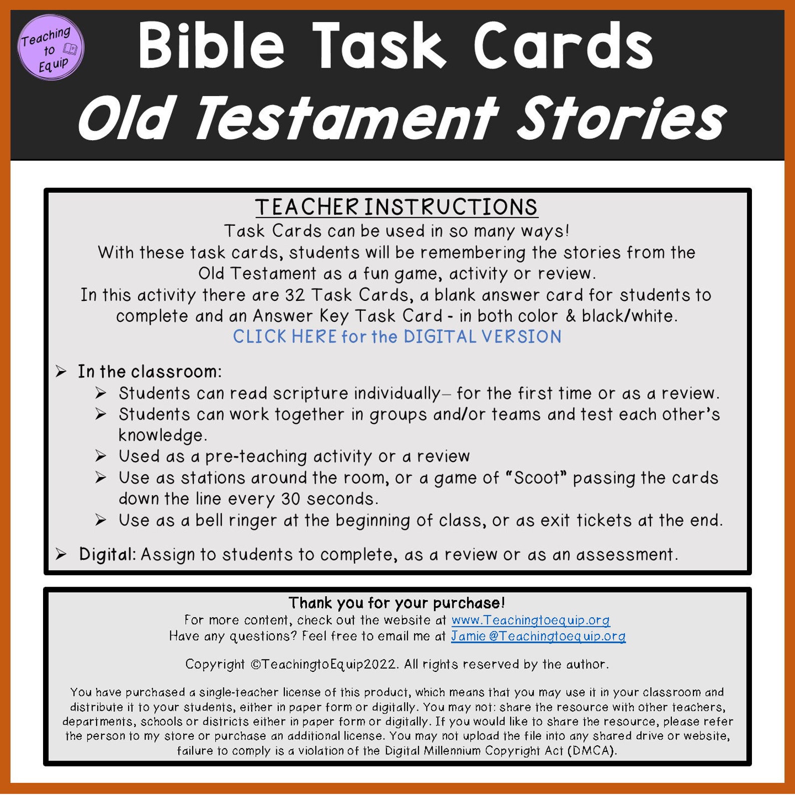 Old Testament Bible Stories Trivia Cards Activity Task Cards - Etsy