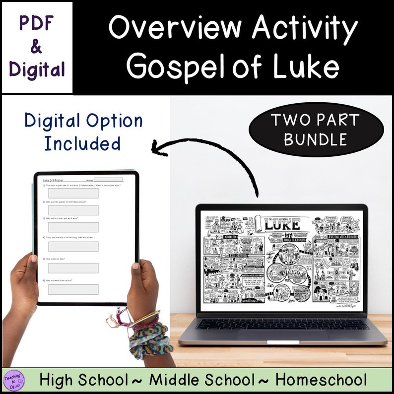 Summary of the Gospel of Luke Bible Activity Worksheet - Etsy
