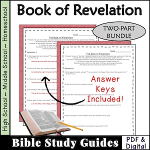 Revelation Bible Study Questions Worksheet Packet (2-part) - Etsy