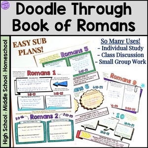 Doodle Through the Book of Romans Bible Worksheet Activity - Etsy