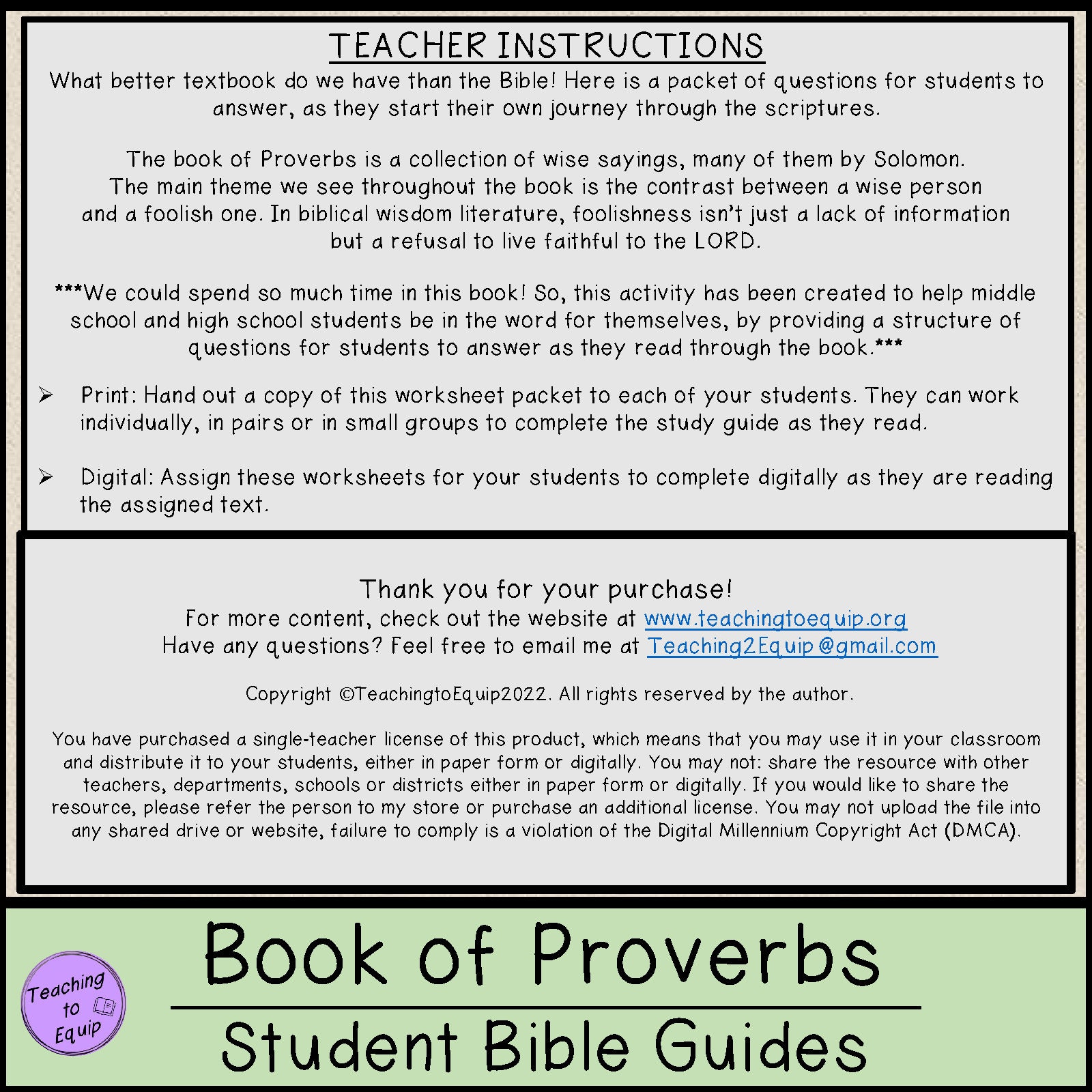 Bible Study Questions for Proverbs Worksheet Packet - Etsy