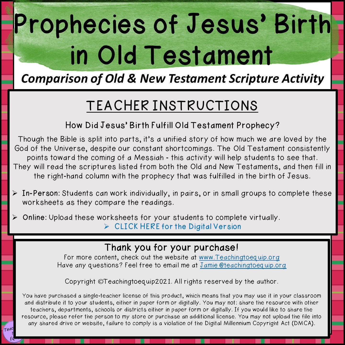Prophecies of Jesus' Birth in Old Testament Bible Christmas Activity - Etsy