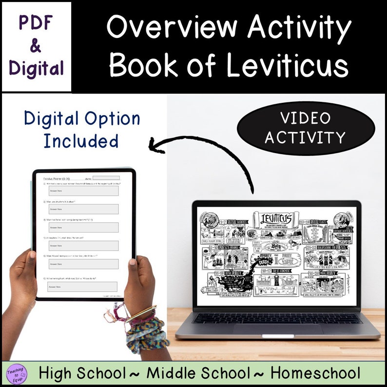 Leviticus Bible Book Summary Overview Activity Worksheets - Etsy
