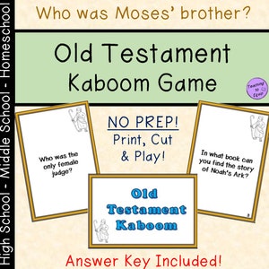 Old Testament Stories of the Bible Trivia Game - Etsy