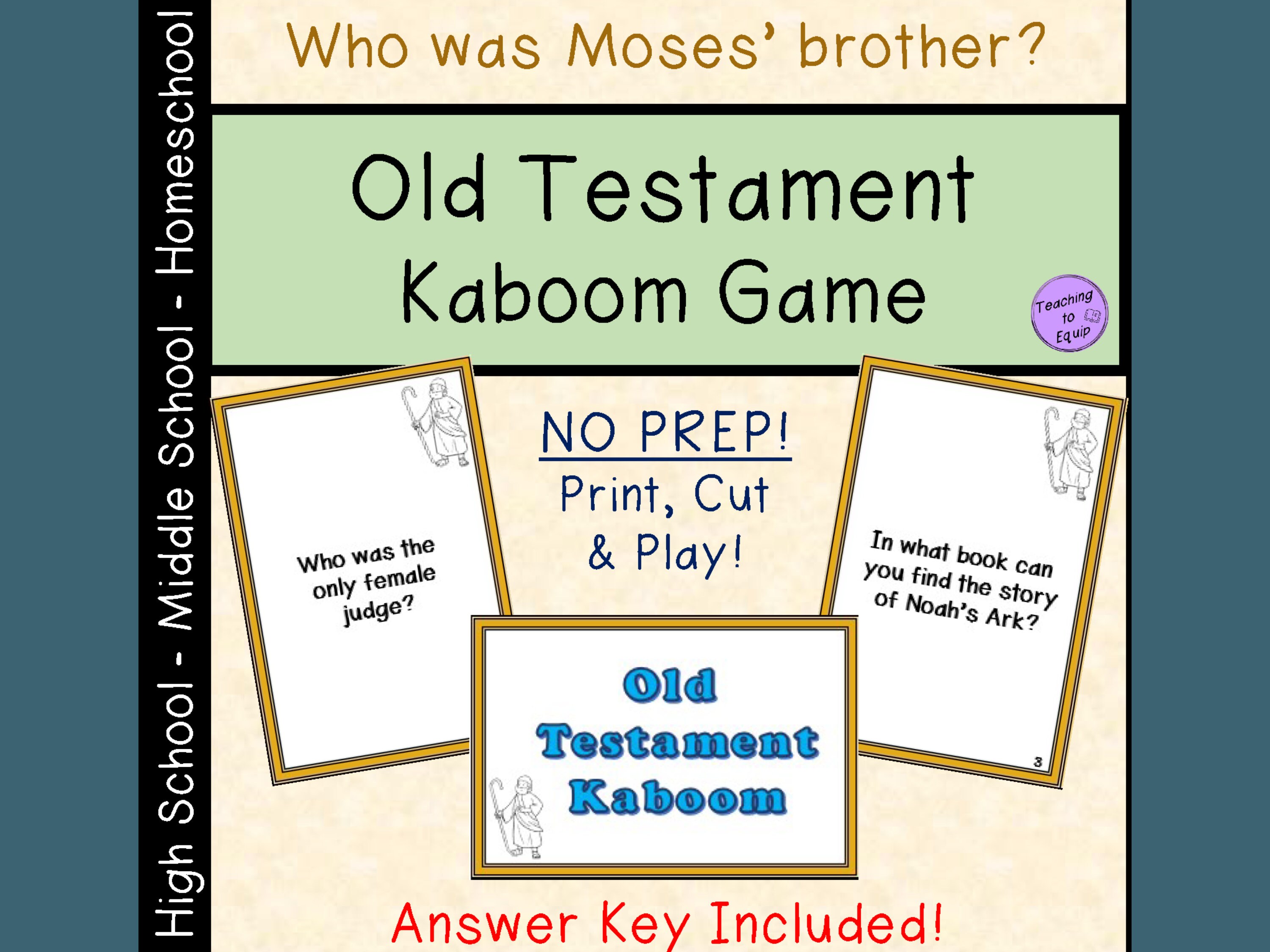 Old Testament Stories of the Bible Trivia Game - Etsy
