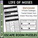 Life of Moses Bible Story Lesson ESCAPE ROOM - Reading & Puzzles ...