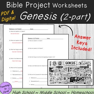 Genesis Book of the Bible Summary 2-part Activity (Download Now) - Etsy