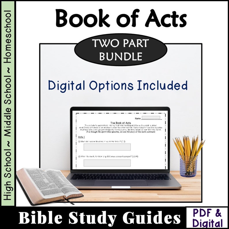 Book of Acts Bible Study Questions (2-part) - Etsy